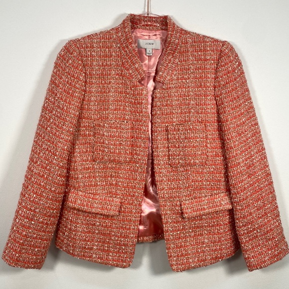 J. Crew | Jackets & Coats | J Crew Tweed Classic Fit Blazer Womens 4 ...